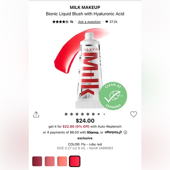 Milk Makeup | Makeup | Milk Makeup Bionic Liquid Blush W Hyaluronic ...